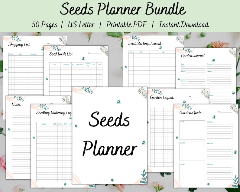 Seed Planner, Seed Planting Guide, Seed Planting Tracker, Seed Calendar ...