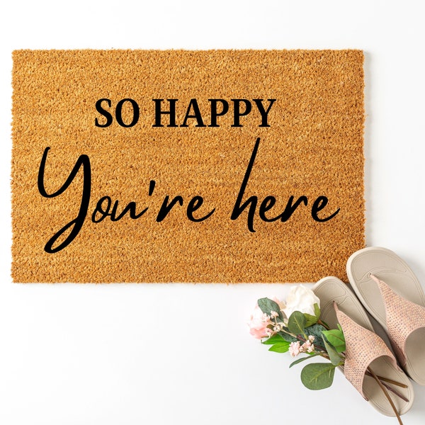 We Are so Glad Youre Here Mat - Etsy