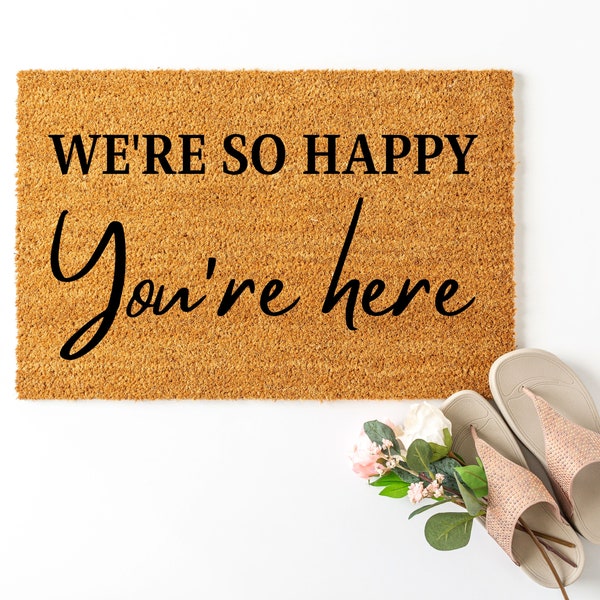 Happy Youre Here Mat - Etsy