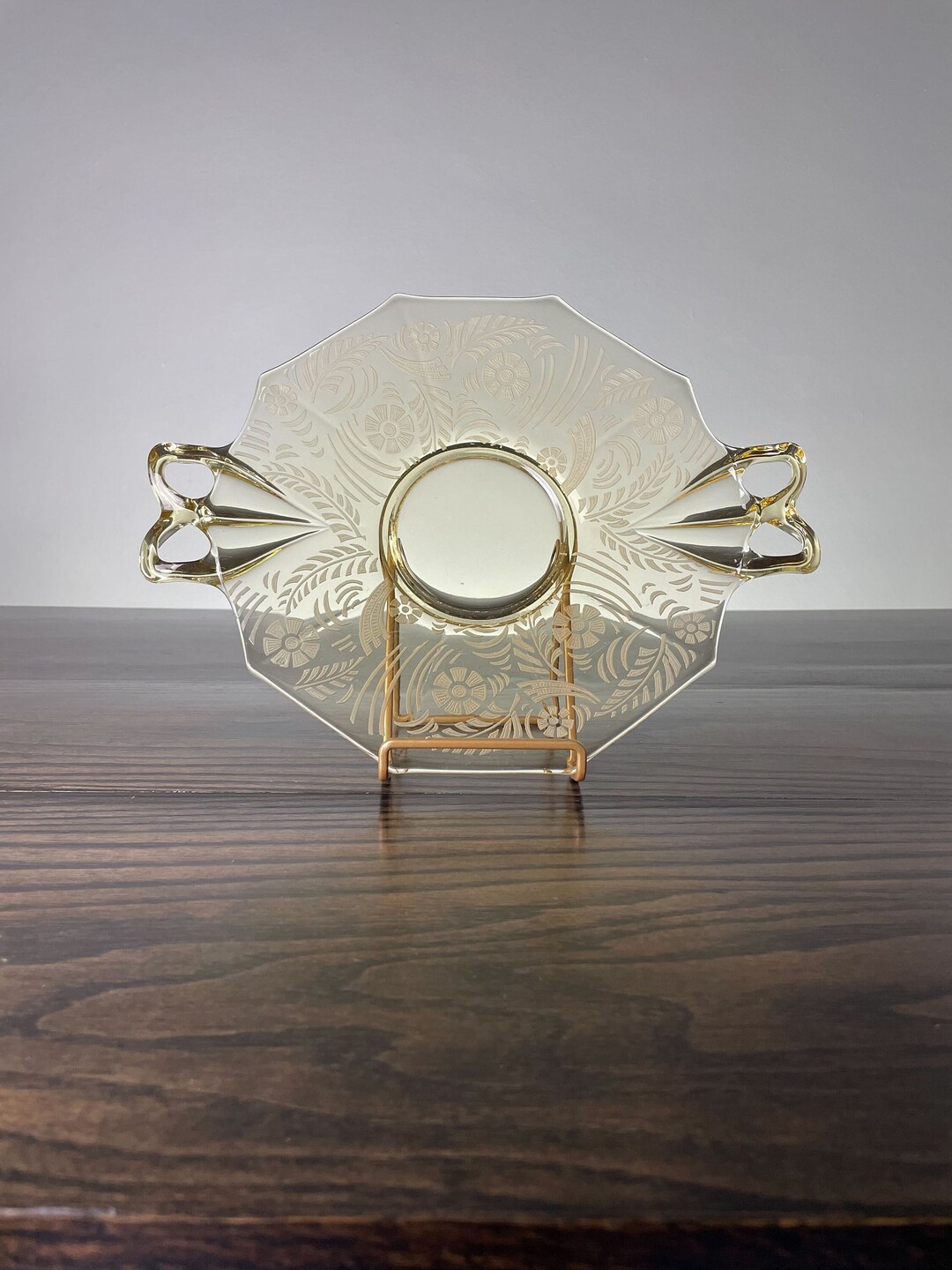 Kashmir Topaz Cheese and Cracker Plate by Fostoria - 12" - Etsy