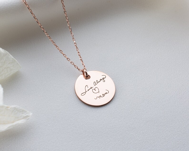 Personalized Handwriting Necklace Custom Handwriting - Etsy