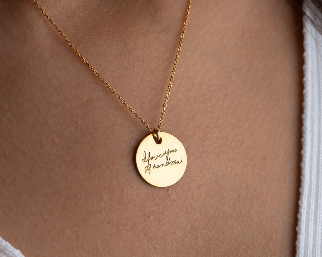 Personalized Handwriting Necklace, Custom Handwriting Necklace ...