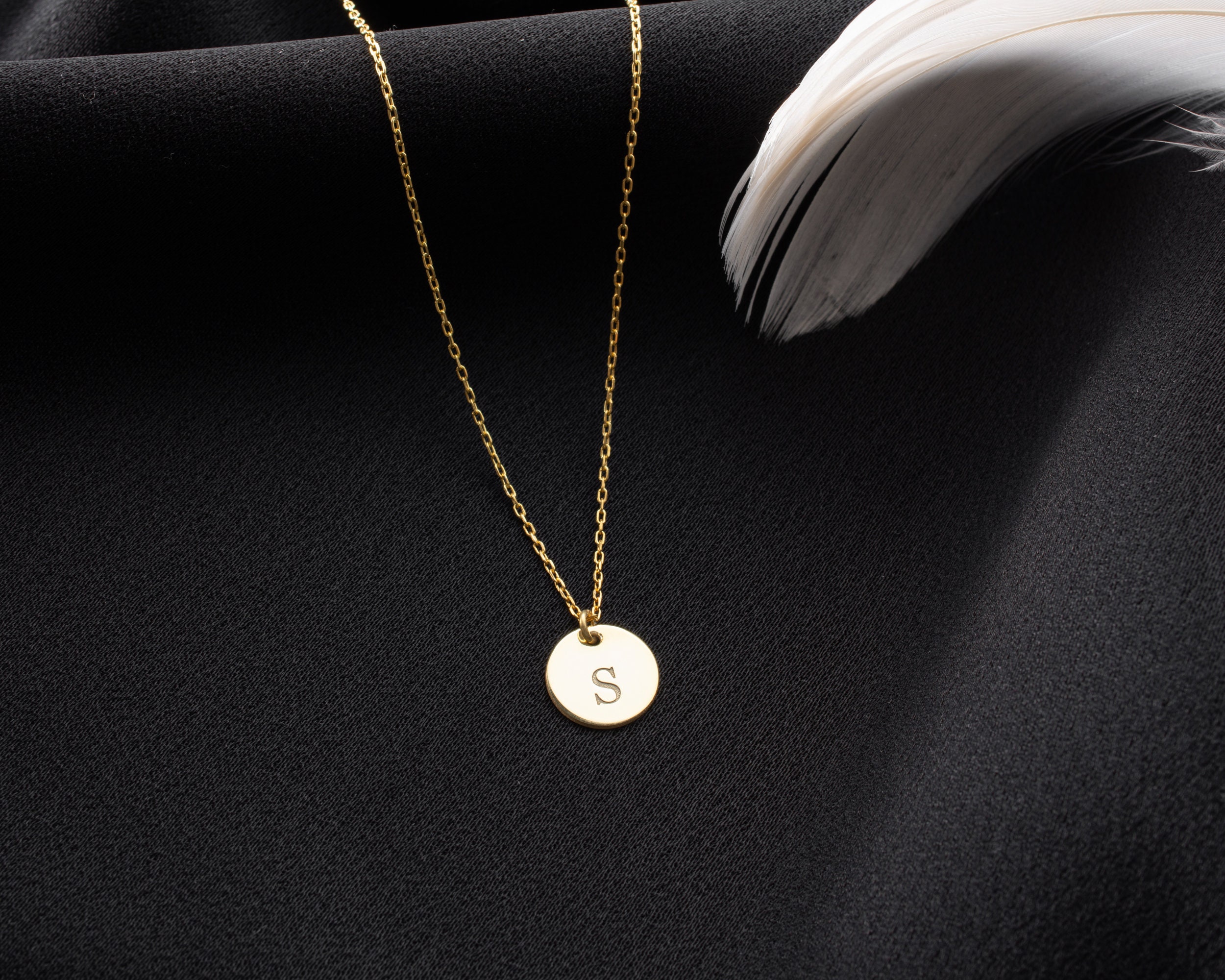 Multi Disc Necklace Engraving Initial, Disc Initial Necklace, Engraving ...