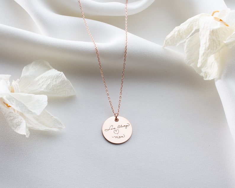Personalized Handwriting Necklace Custom Handwriting - Etsy
