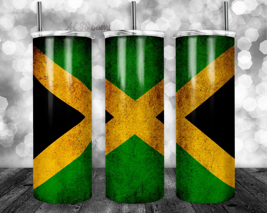 Jamaica Flag Pattern Tumbler Wrap - PNG for 20oz Tumblers - Tumbler ...