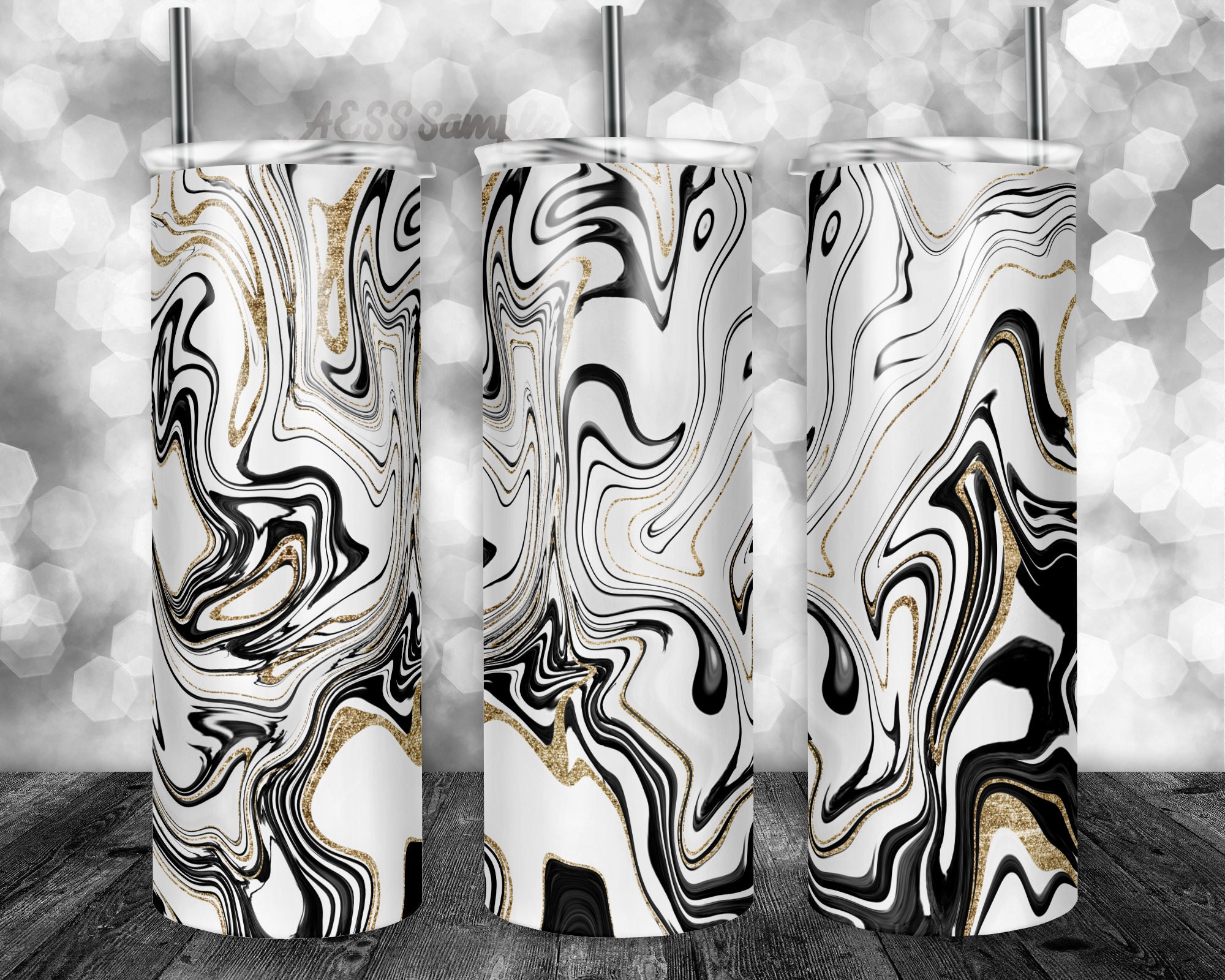 Marble Swirl Sublimation Design, PNG for 20oz Skinny Tumblers, Novelty ...