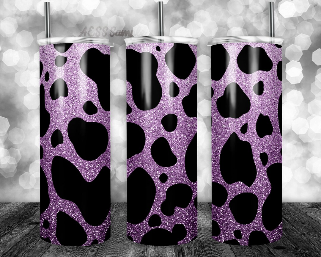 Purple Cow Pattern Tumbler Wrap - PNG for 20oz Tumblers - Tumbler ...