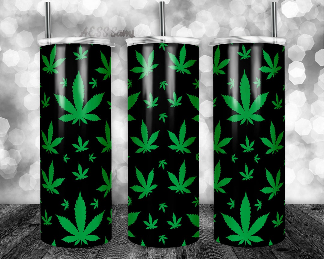 Weed Sublimation Design, PNG for 20oz Skinny Tumblers, Novelty Cup ...