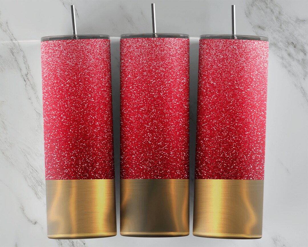 Red Glitter Shell Tumbler Wrap PNG for 20oz Tumblers Tumbler ...