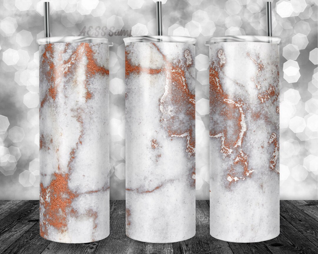 Brown Copper Rust Rose Gold Marble Tumbler Wrap - PNG for 20oz Tumblers ...