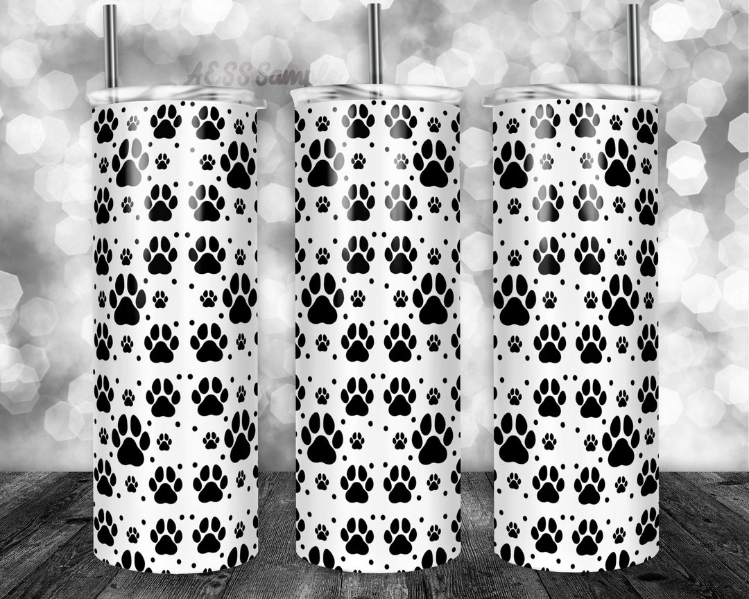 Animal Paws Pattern Tumbler Wrap - PNG for 20oz Tumblers - Tumbler ...