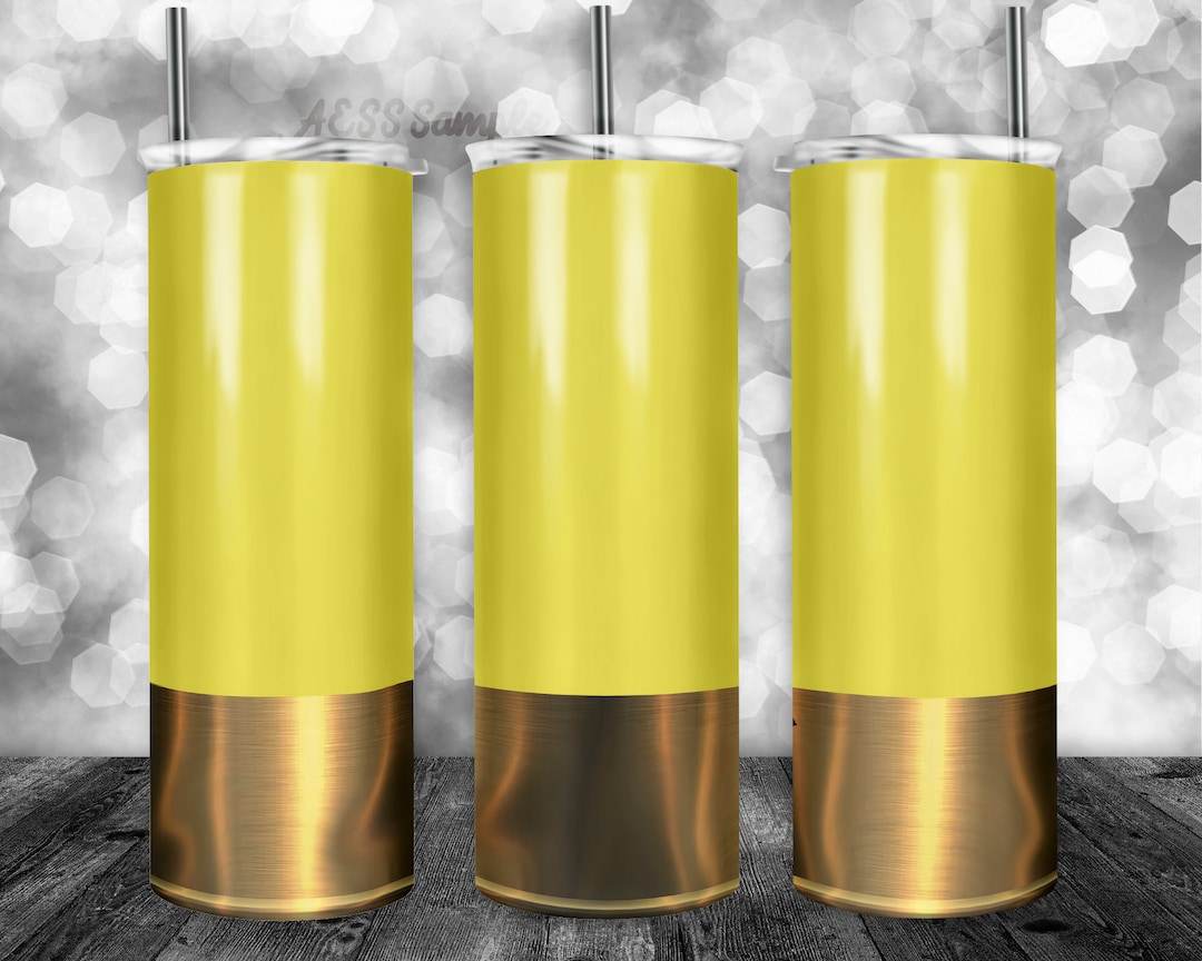 Yellow Shotgun Shell Tumbler Wrap - PNG for 20oz Tumblers - Tumbler ...