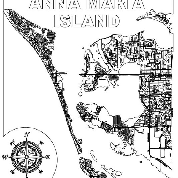Anna Maria Island Map - Etsy