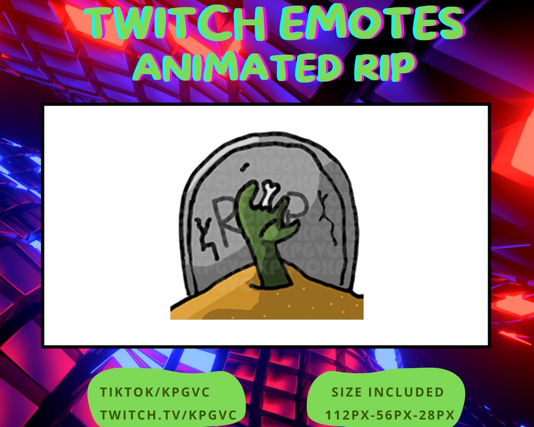 Animated RIP Zombie Tombstone Twitch Discord Youtube Emote - Etsy