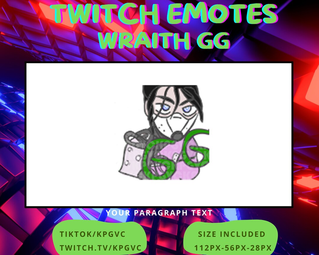 Apex Legends Wraith GG Twitch Discord Youtube Emote - Etsy