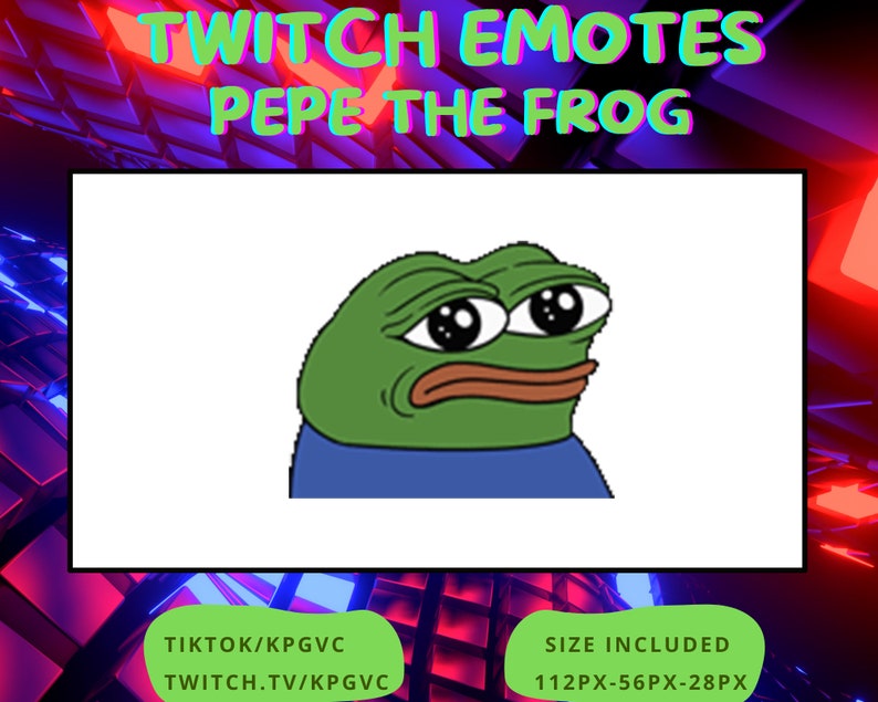 Pepe the Frog Animated Twitch Discord Emote - Etsy