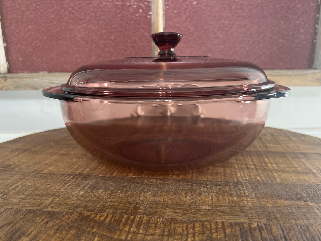 Corning Ware Visions Cranberry 2L Casserole With Original Lid - Etsy