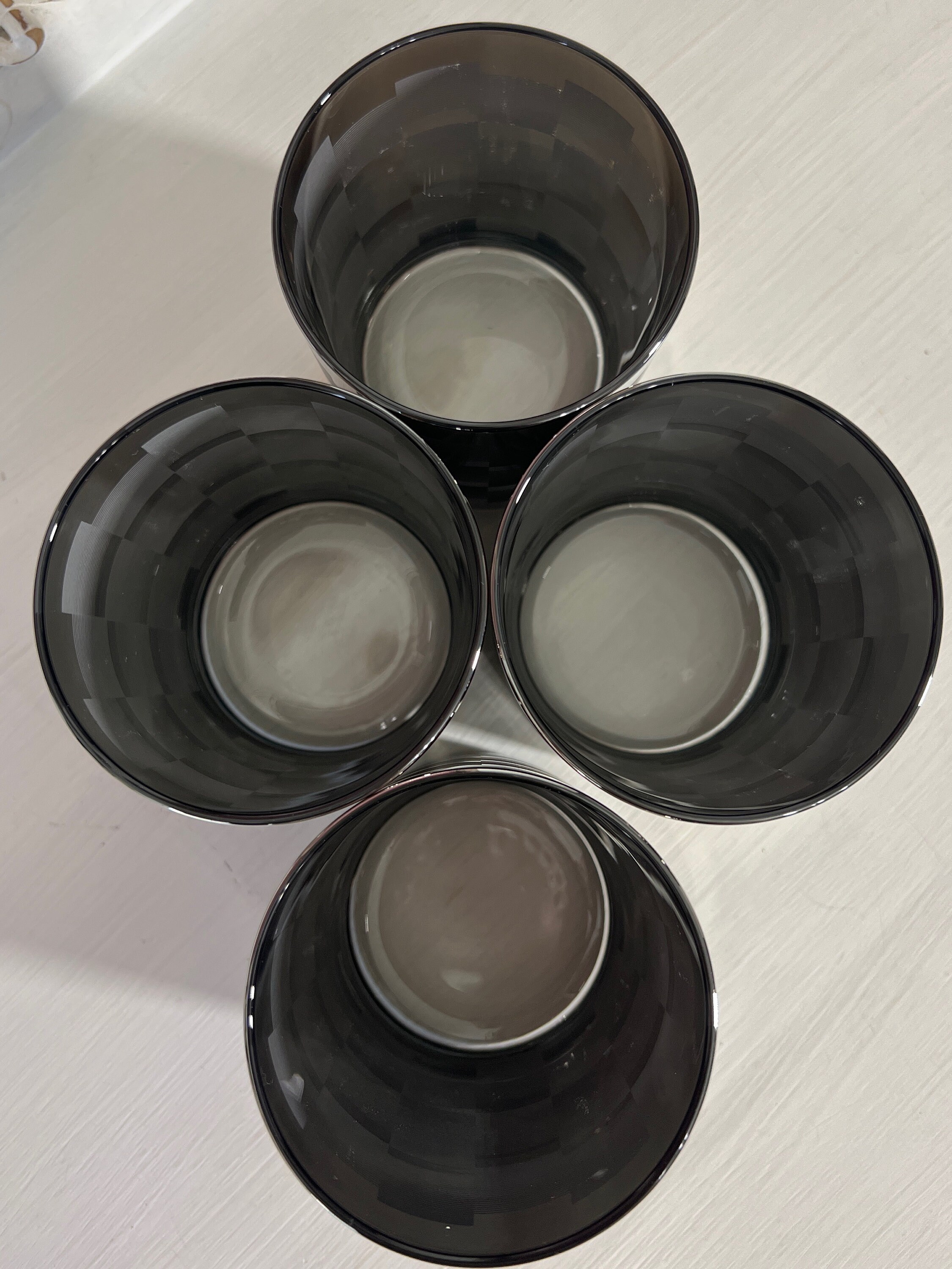 Queens Lusterware Mystique Pattern Set of 4 on the Rocks, Double Old ...