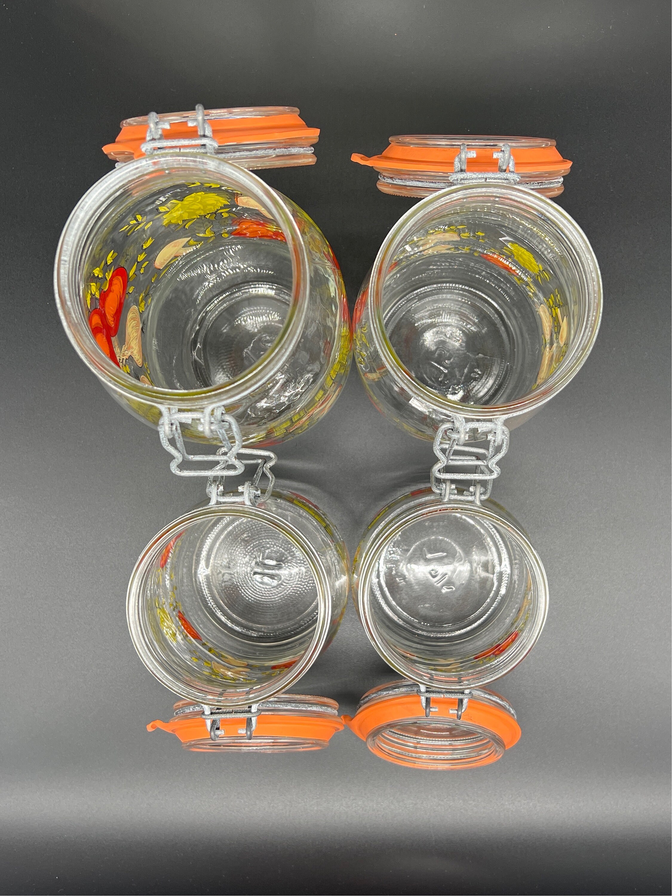 Spice of Life Hinged Glass Canisters by Arc of France, Set of 4 - Etsy