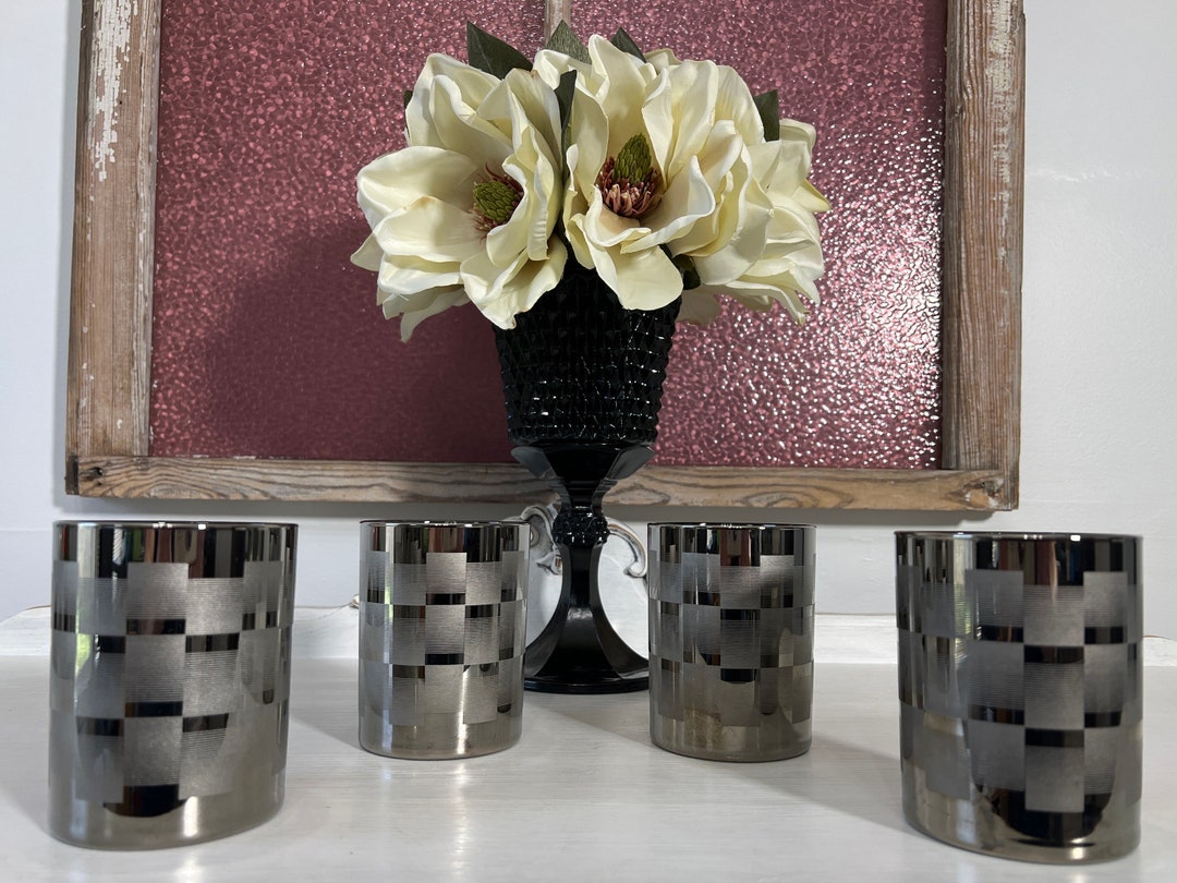 Queens Lusterware Mystique Pattern Set of 4 on the Rocks, Double Old ...