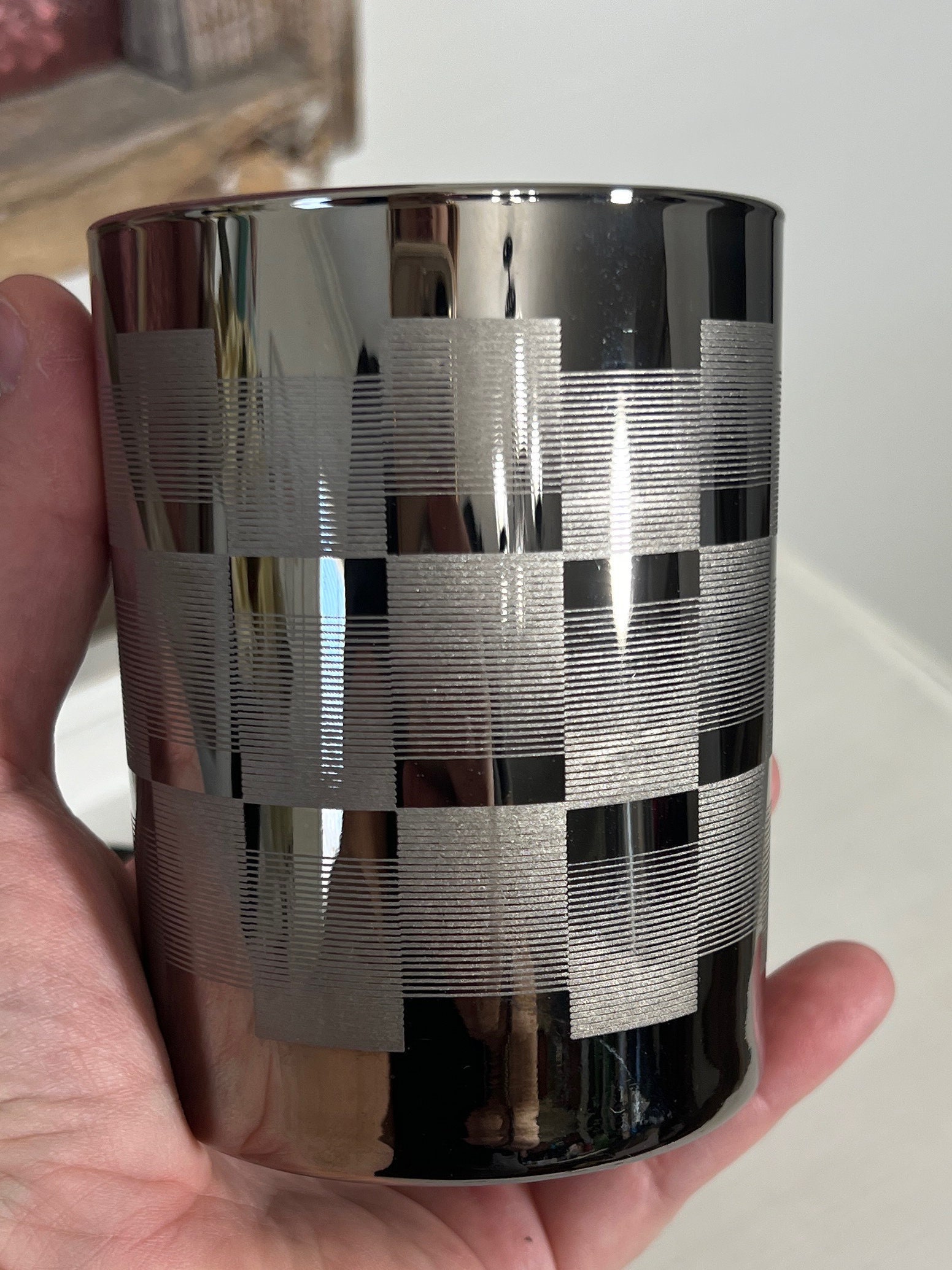 Queens Lusterware Mystique Pattern Set of 4 on the Rocks, Double Old ...