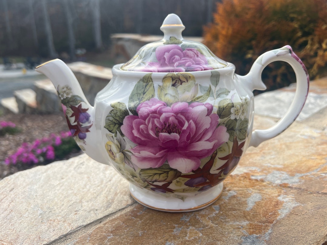 Sadler Windsor Made in England Teapot With Pink, Purple, White Floral ...