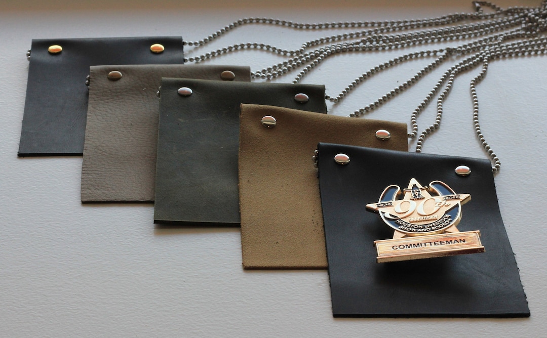 Leather Badge Holder Perfect for Rodeo Committee Badges - Etsy