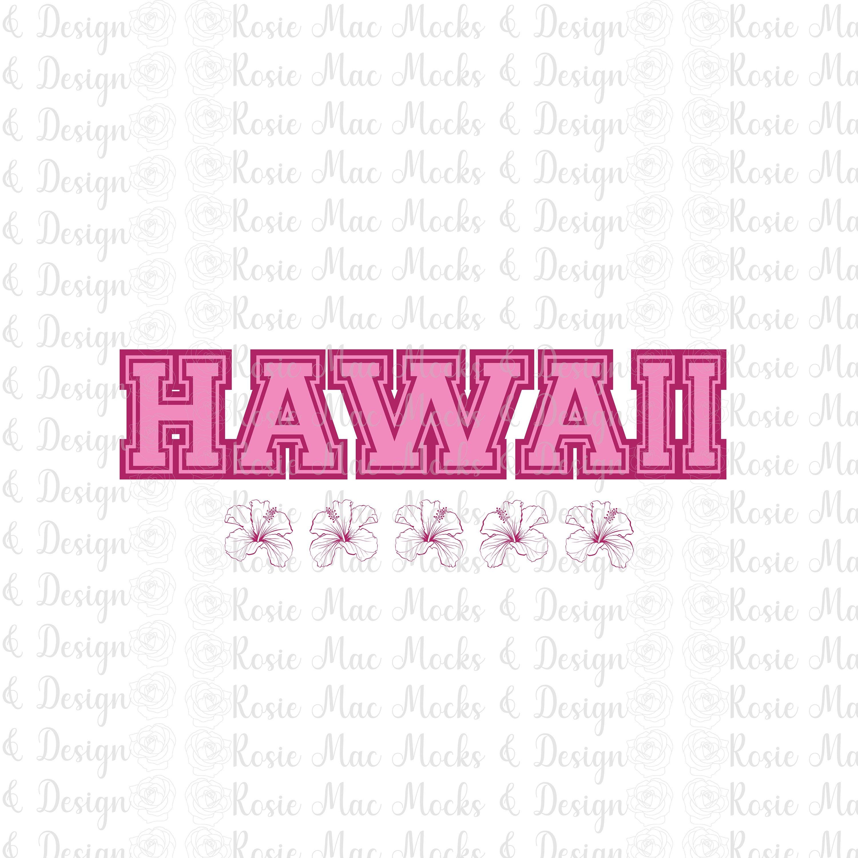 Collegiate Hawaii PNG Preppy Hawaii PNG Cute Hibiscus Sublimation ...