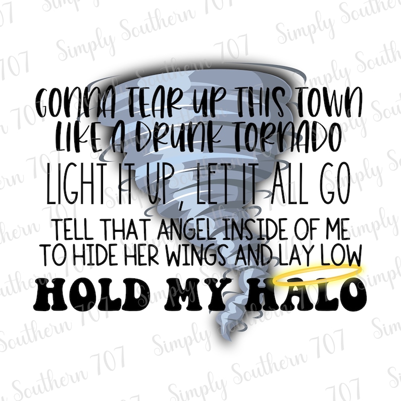 Hold My Halo PNG Digital Downloads PNG Download Western Graphic Country ...