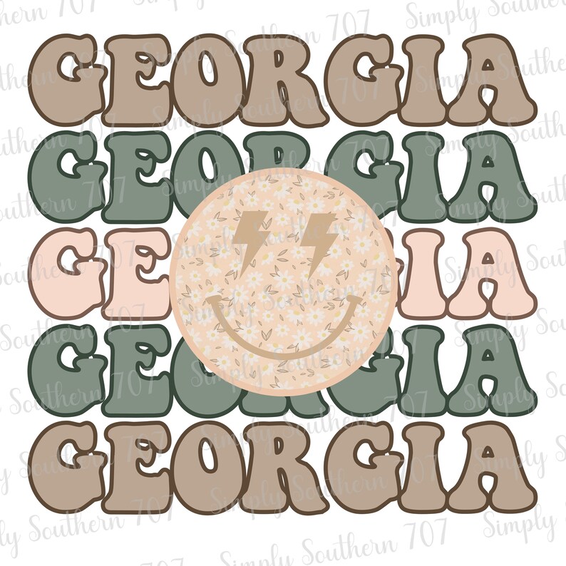 Retro Georgia PNG Beachy Design Boho Floral PNG Coconut Girl Digital ...