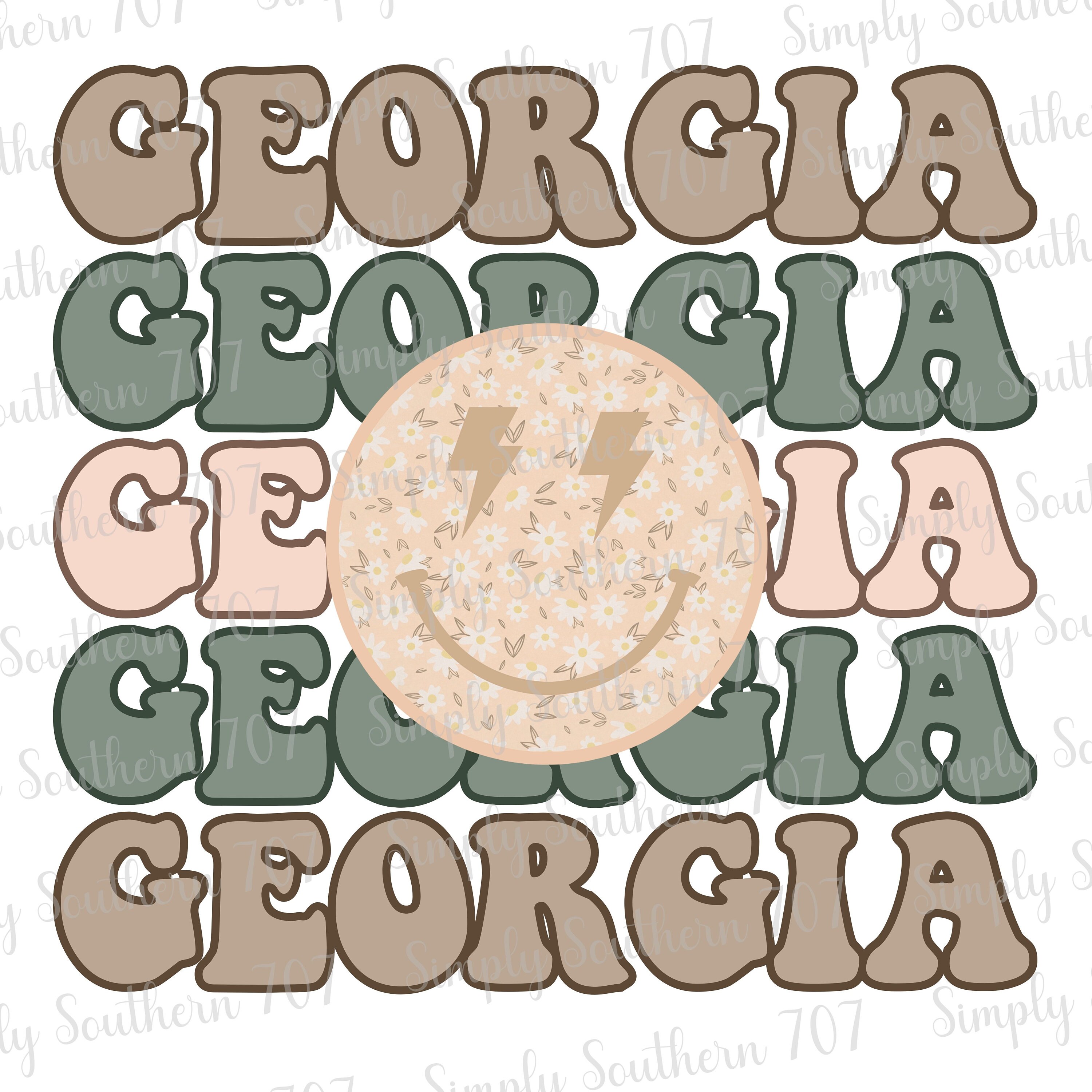 Retro Georgia PNG Beachy Design Boho Floral PNG Coconut Girl Digital ...