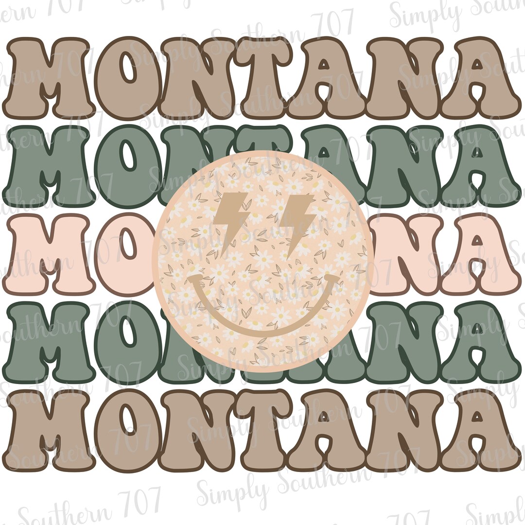 Retro Montana PNG Beachy Design Boho Floral PNG Coconut Girl Digital ...