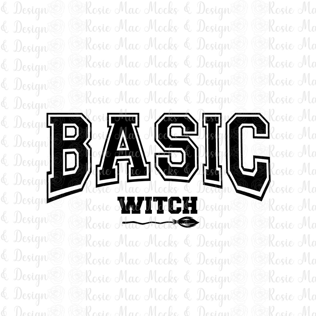 Basic Witch PNG Preppy Halloween Graphic for Sublimation Retro Funny ...