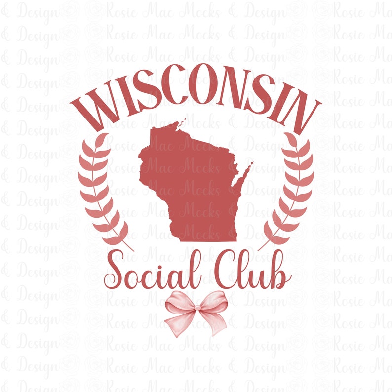 Coquette Wisconsin PNG Preppy Social Club Digital Download Cute Girls ...