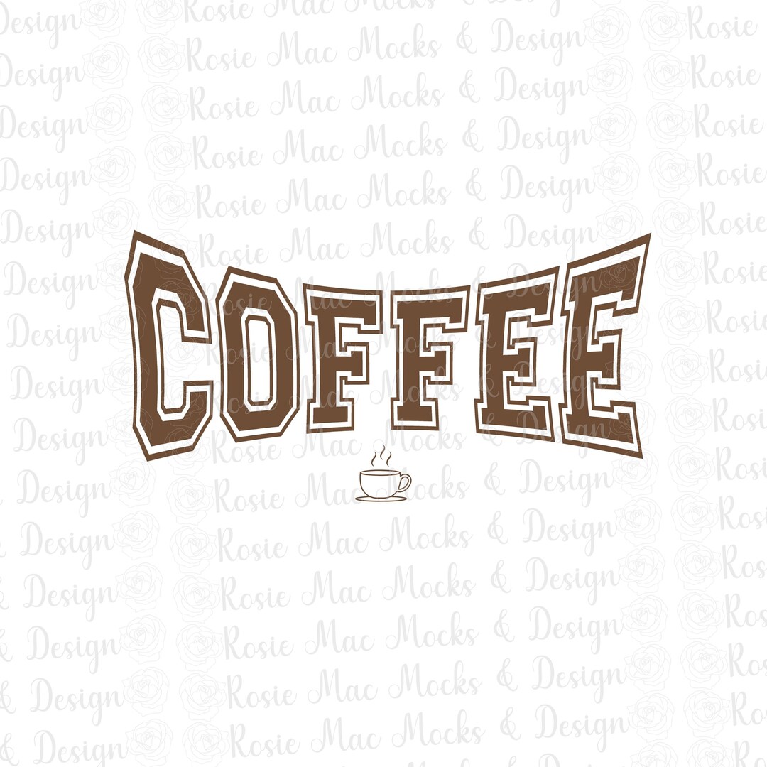 Collegiate Coffee PNG Preppy Coffee Retro Digital Downloads for ...