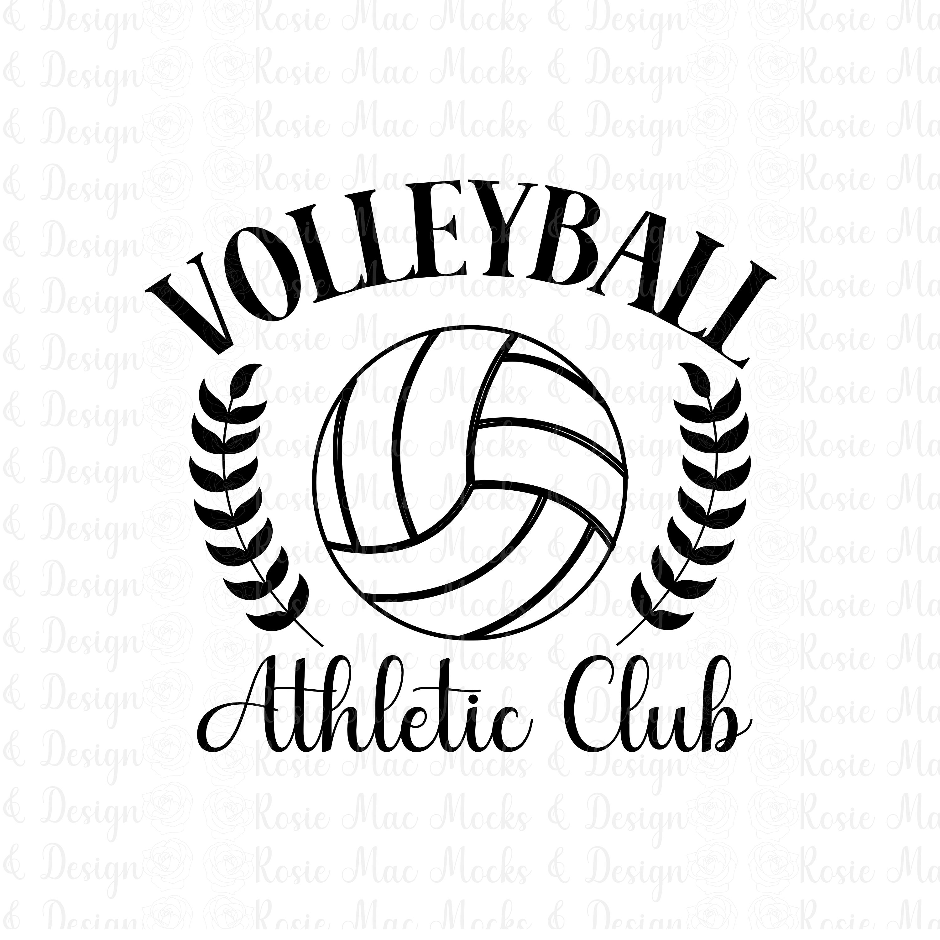 Volleyball PNG Preppy Athletic Club Digital Download for Sports Mom ...