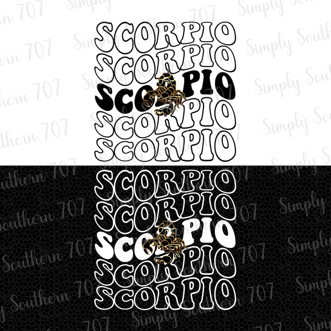 Retro Scorpio PNG Scorpion PNG Zodiac Sign Astrology Bundle - Etsy