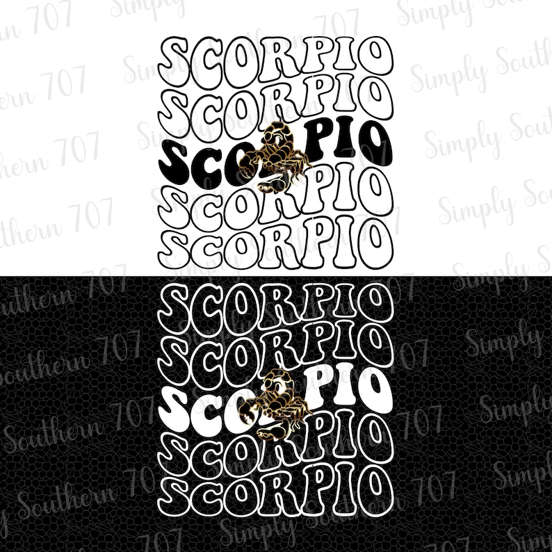 Retro Scorpio PNG Scorpion PNG Zodiac Sign Astrology Bundle Digital ...