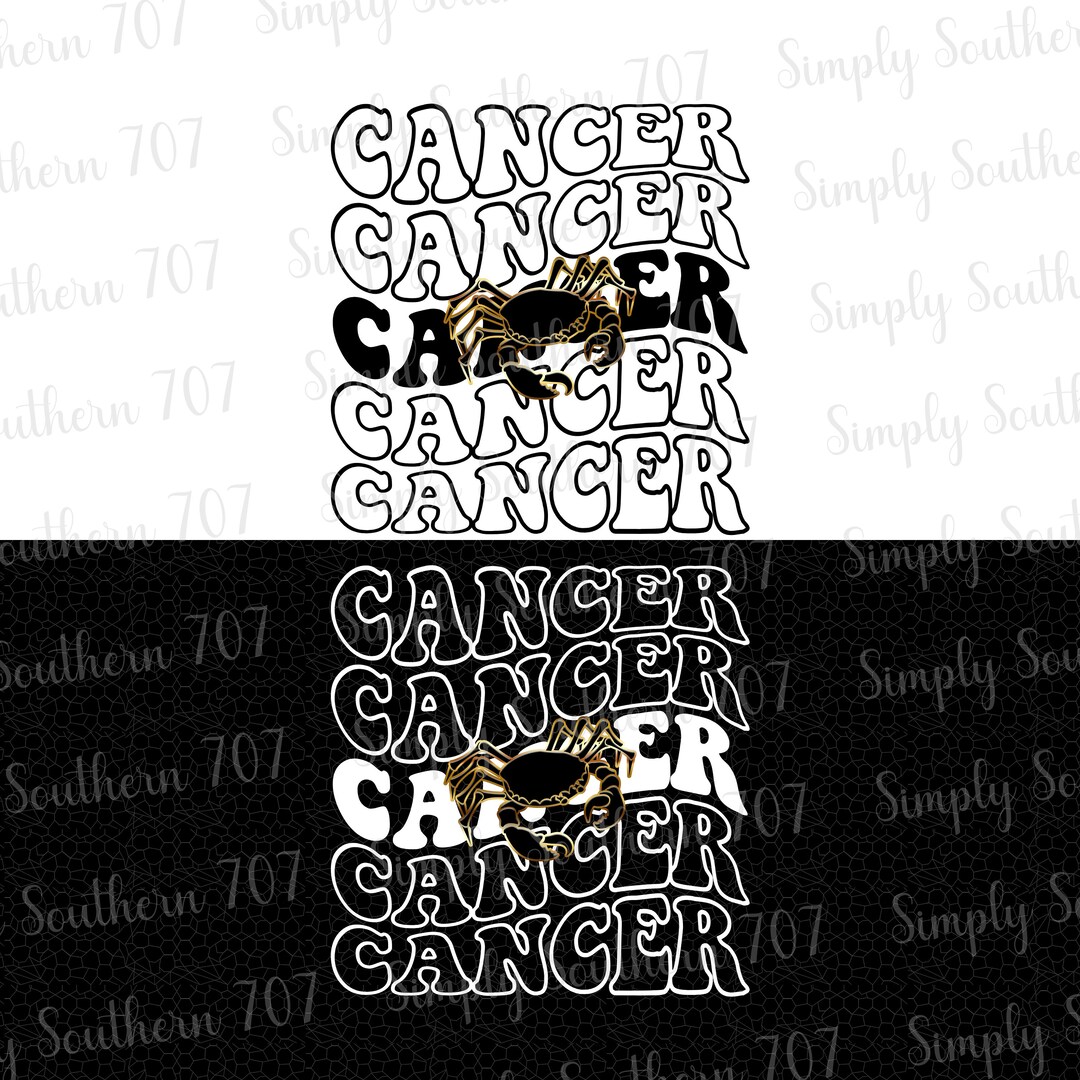 Retro Cancer PNG Cancer Crab PNG Zodiac Sign Astrology Bundle Digital ...