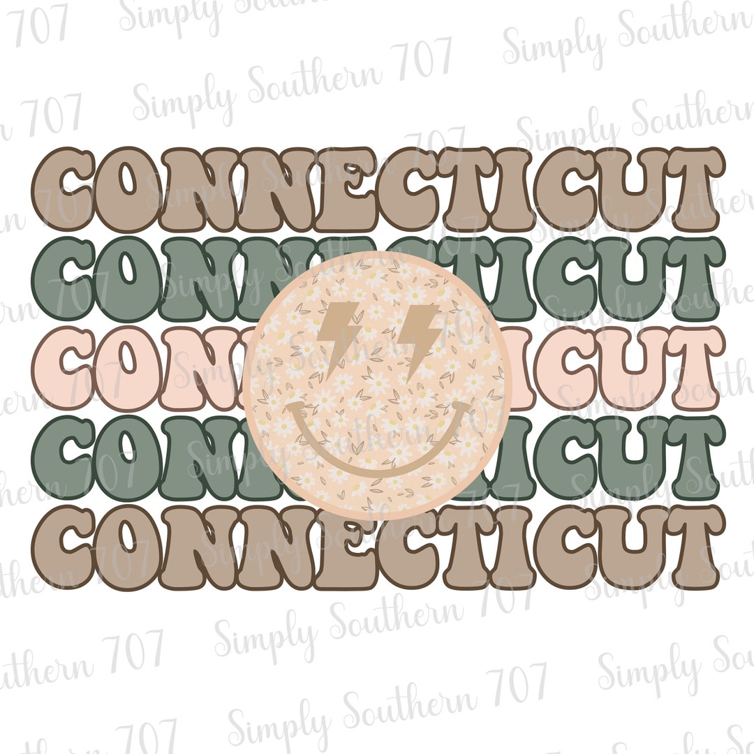 Retro Connecticut PNG Beachy Design Boho Floral PNG Coconut Girl ...
