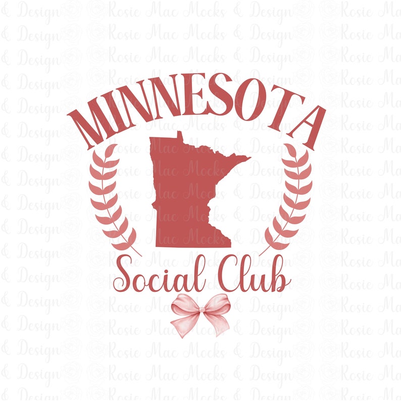Coquette Minnesota PNG Preppy Social Club Digital Download Cute Girls ...