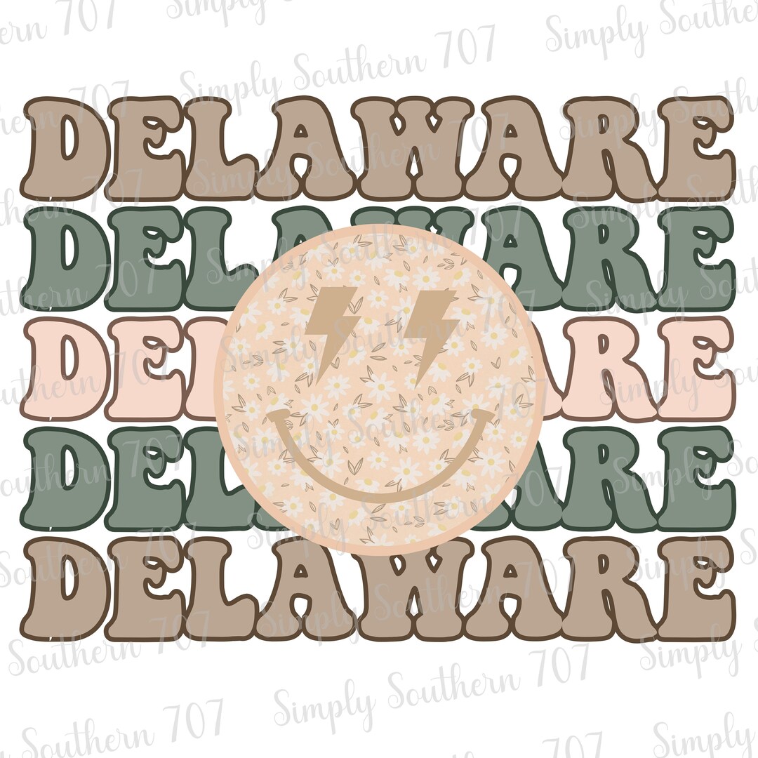 Retro Delaware PNG Beachy Design Boho Floral PNG Coconut Girl Digital ...