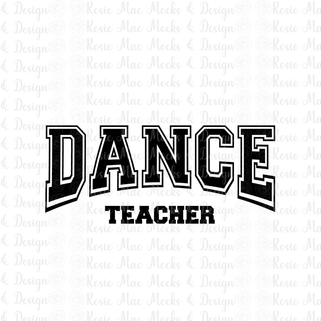 Preppy Dance Teacher PNG Collegiate Dancing Teacher Digital Downloads ...