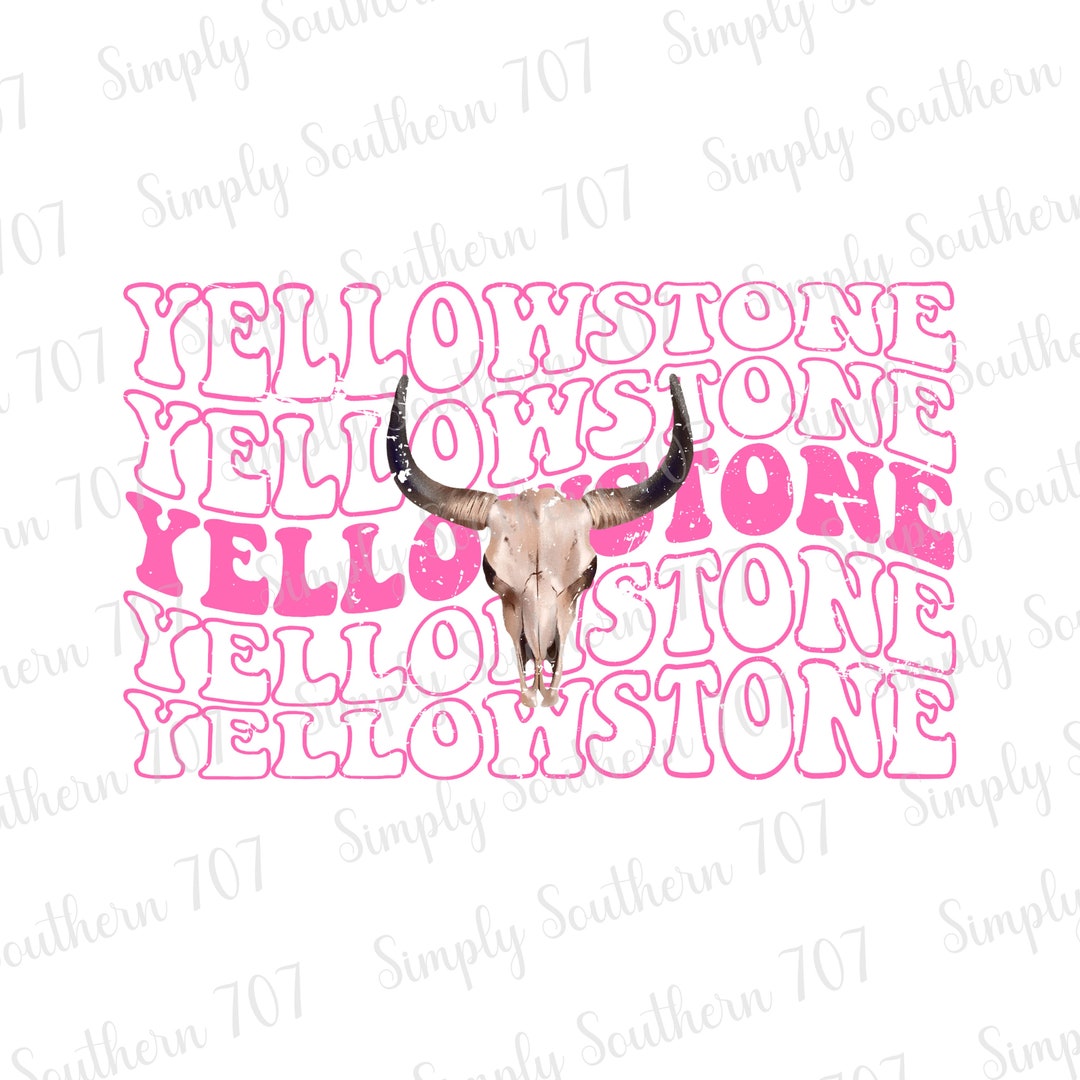 Retro Yellowstone PNG Digital Downloads PNG Download Bull Skull Western ...