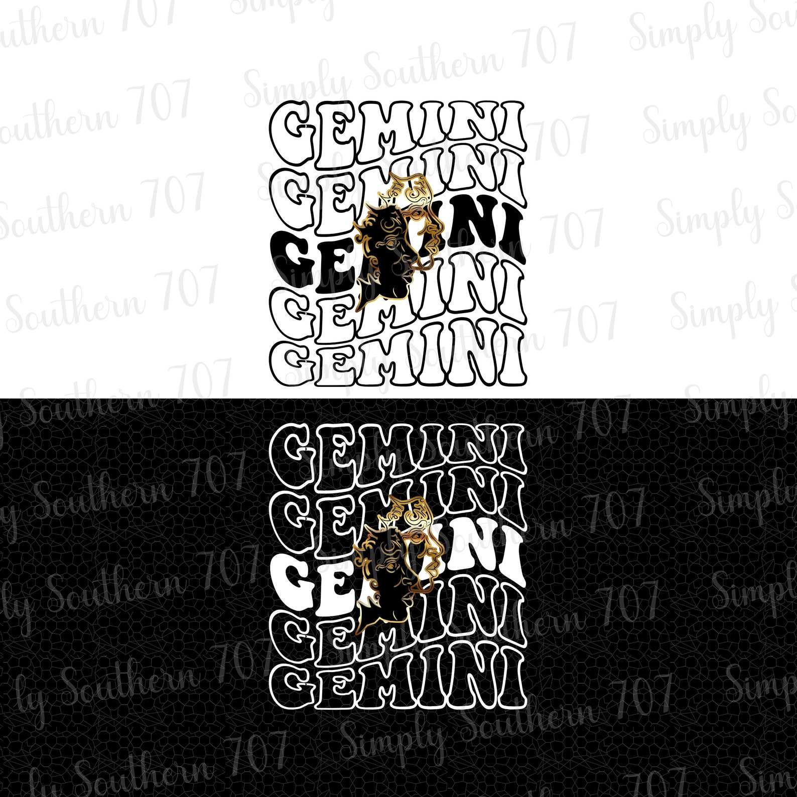 Retro Gemini PNG Gemini Twins PNG Zodiac Sign Astrology Bundle Digital ...