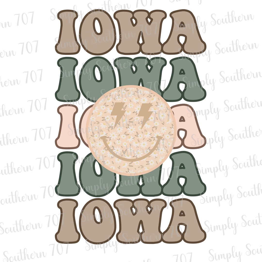 Retro Iowa PNG Beachy Design Boho Floral PNG Coconut Girl Digital ...