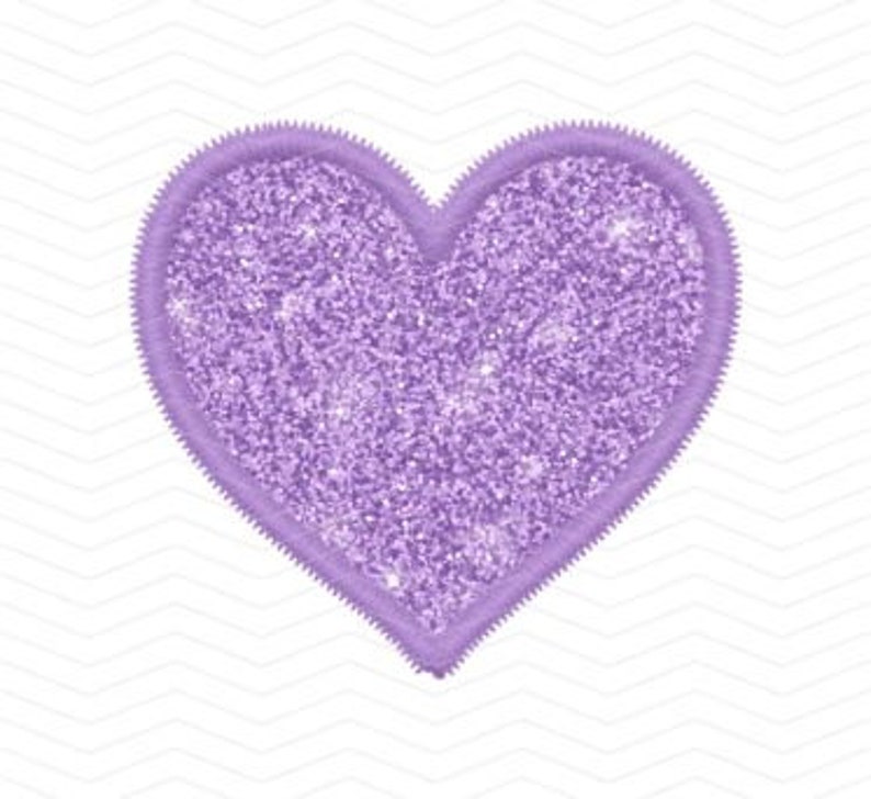 Faux Sequin Heart PNG Faux Emboidery Sparkly Valentine's Day Graphic ...
