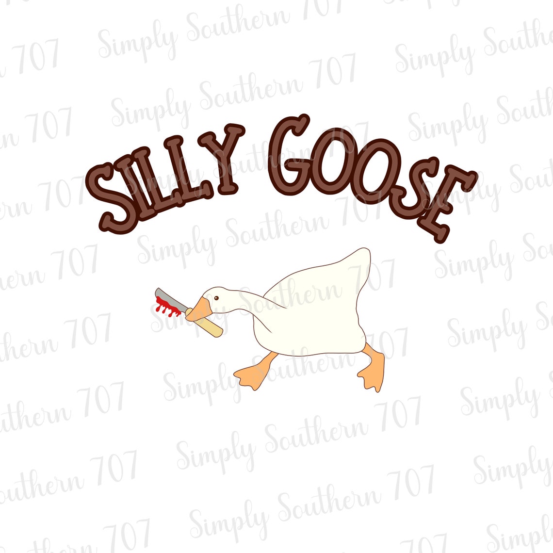 Silly Goose PNG Killer Goose Funny Graphic Digital Downloads PNG ...