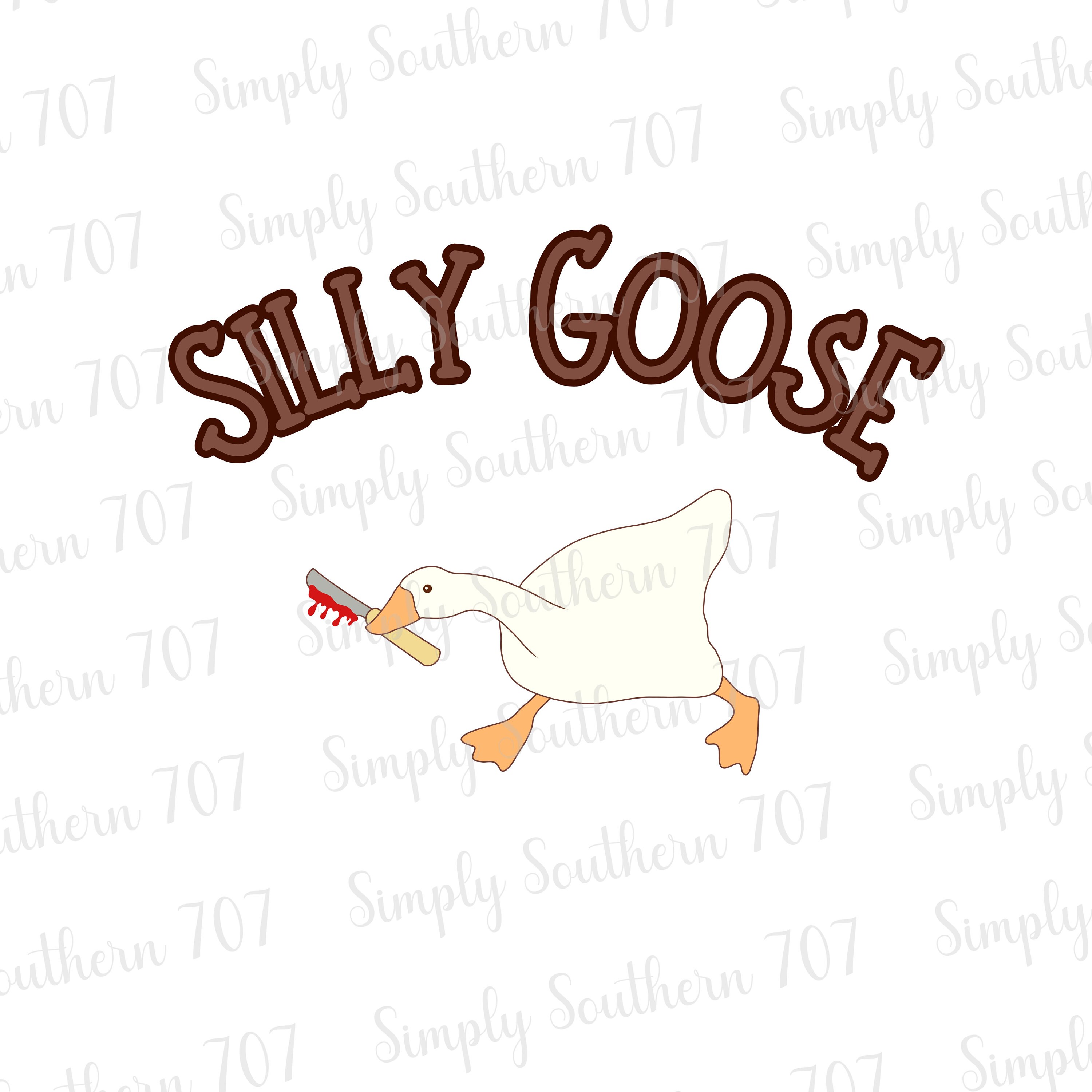 Silly Goose PNG Killer Goose Funny Graphic Digital Downloads PNG ...