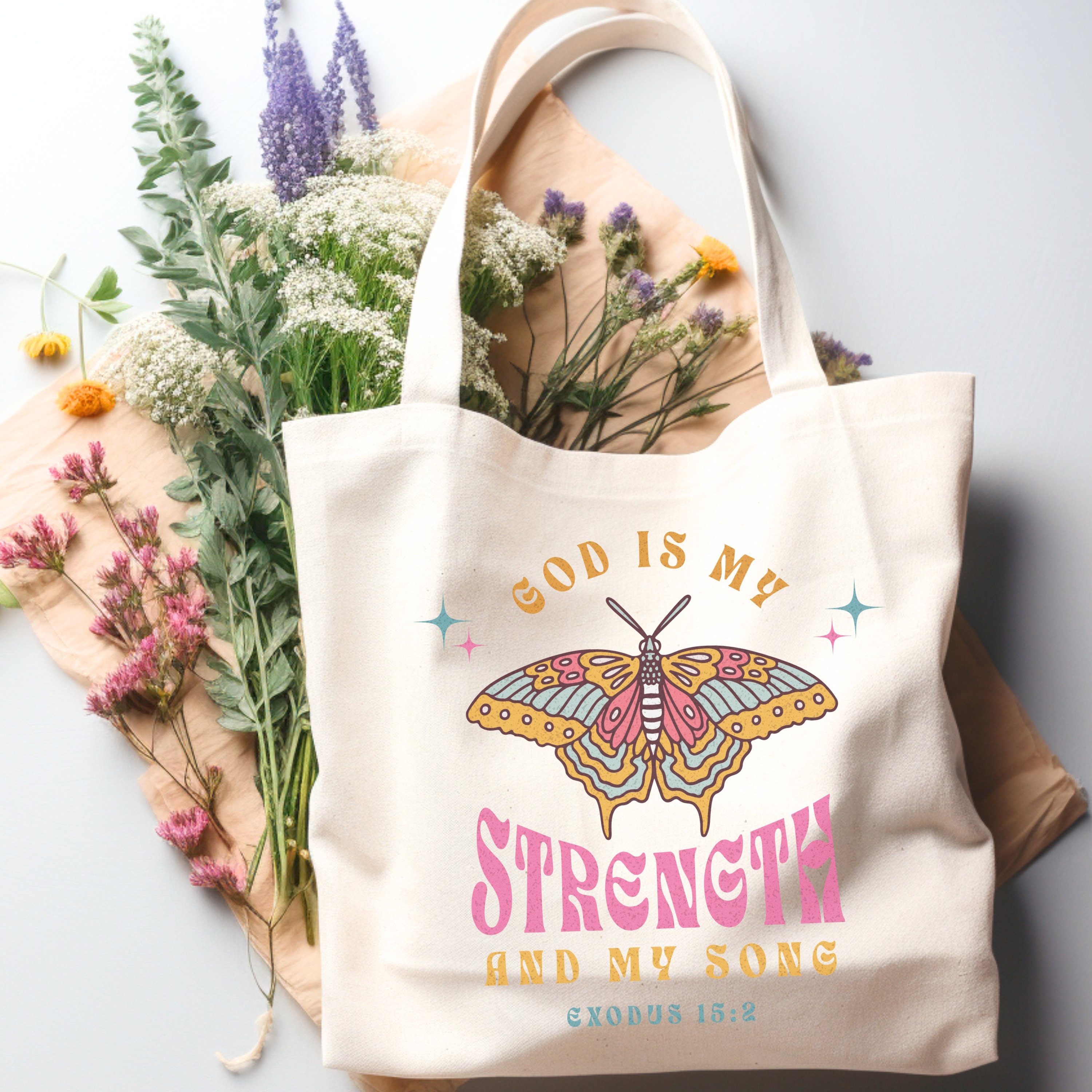 Christian Tote Bag Faith Over Fear Christian Tote Bags Jesus Tote Bag ...